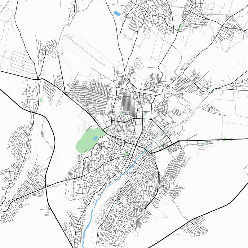 Map of the city of Ganja. stock illustration. Illustration of diagram ...