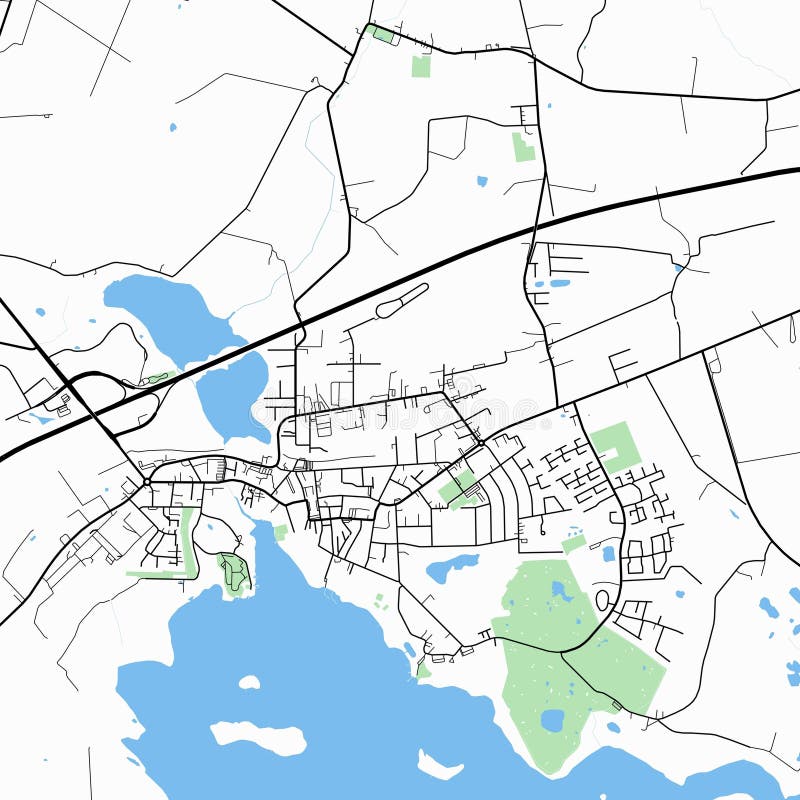 The map of Maribo. stock illustration. Illustration of font - 306141017