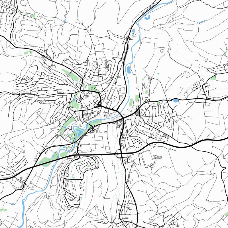 Map of Bad Hersfeld. stock illustration. Illustration of artwork ...