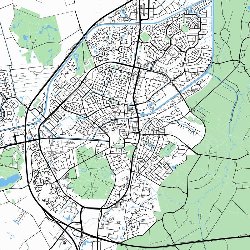 Assen map. stock illustration. Illustration of sketch - 306565337