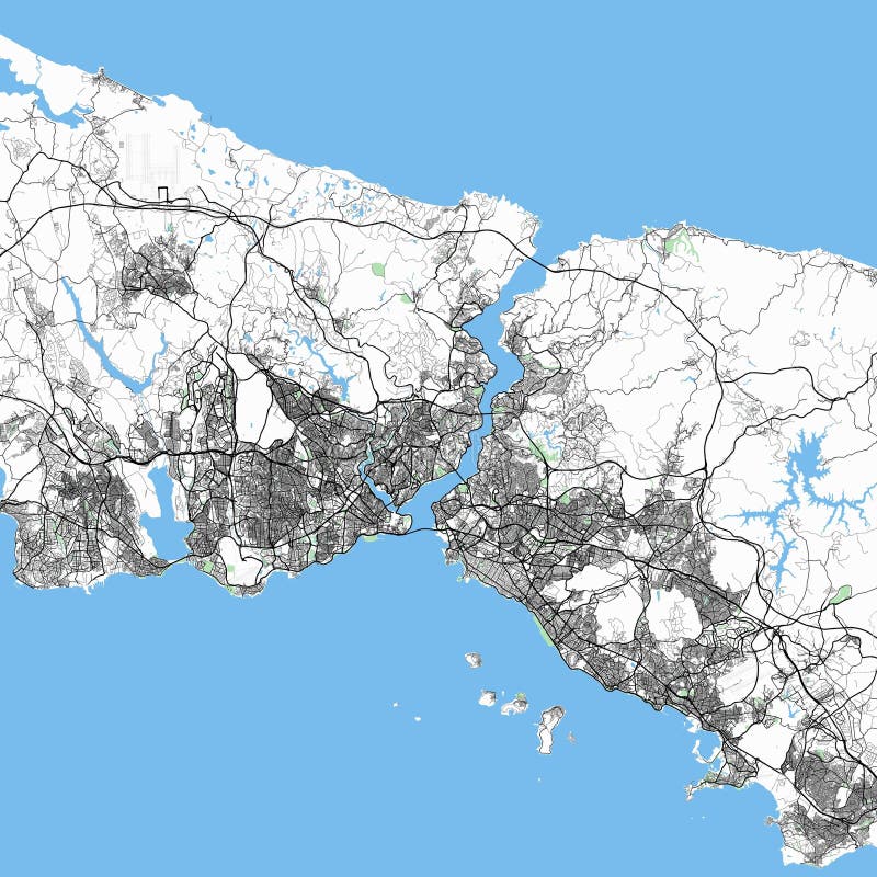 Maps of Istanbul. stock illustration. Illustration of text - 306899430