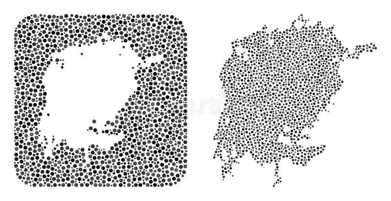 Map of Victoria Lake - Dotted Mosaic with Subtracted Space Stock Vector ...