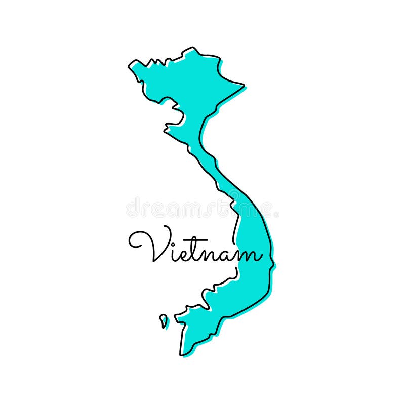 Vietnam Map Vector. Illustrated Map of Vietnam for Children/kid Stock ...