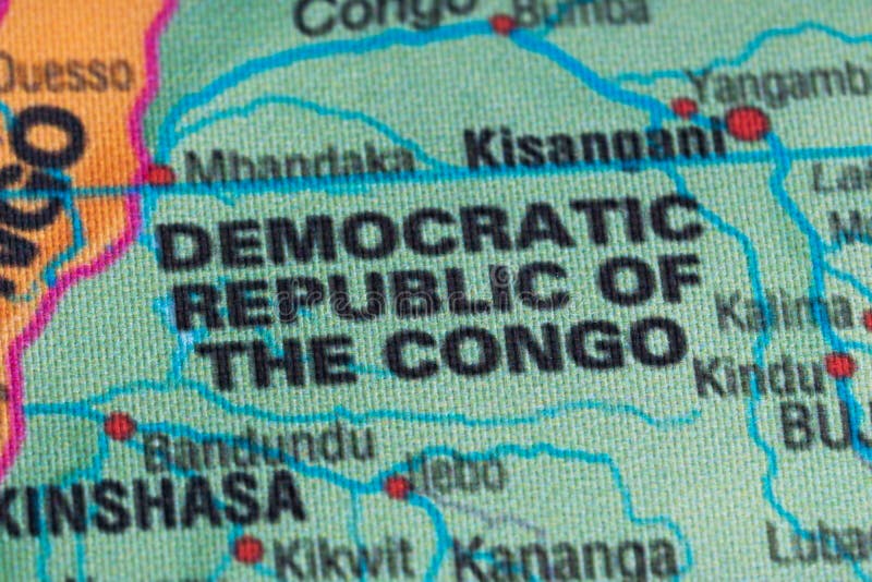 Map View of Democratic Republic of the Cogo on a Geographical Globe ...