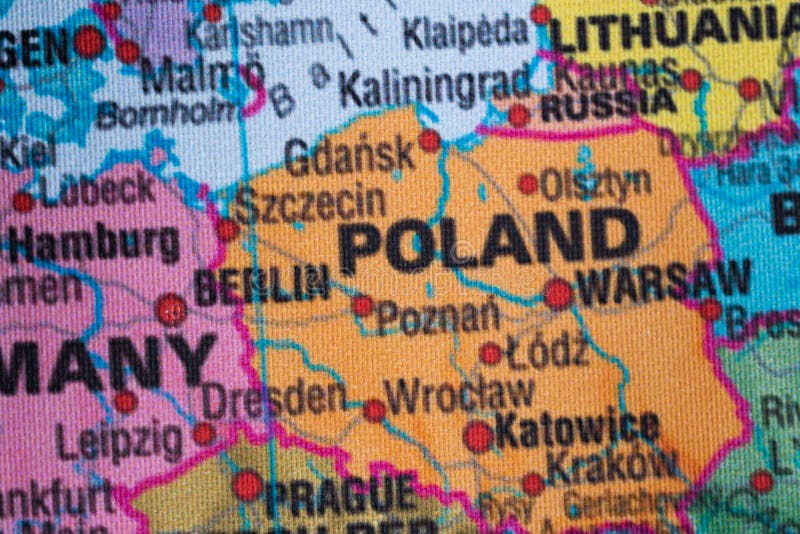 geographical map of poland