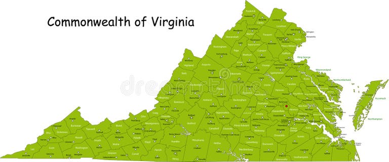 Virginia Counties Map Stock Illustrations – 1,513 Virginia Counties Map ...