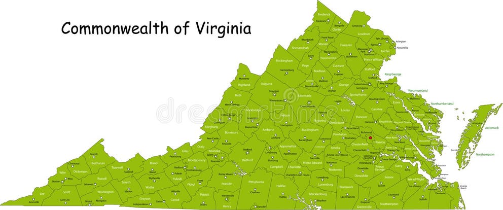 Virginia Counties Map Stock Illustrations – 1,513 Virginia Counties Map ...