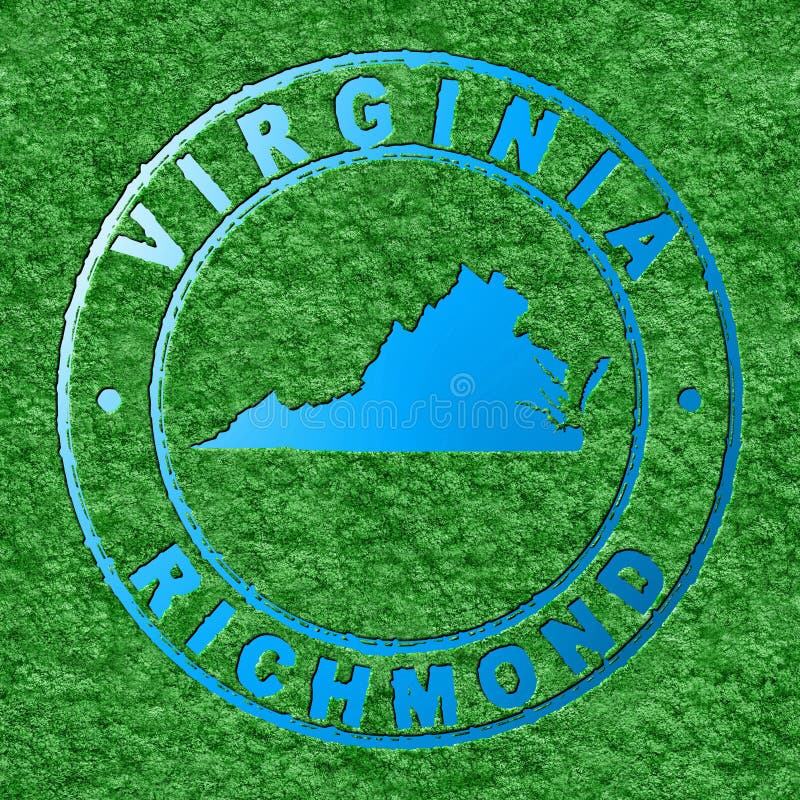 Map of Virginia, Forest with Water Map Stock Illustration ...