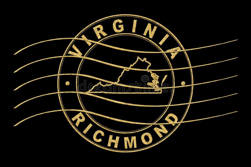 Map of Virginia, Postal Passport Stamp, Travel Stamp Stock Illustration ...