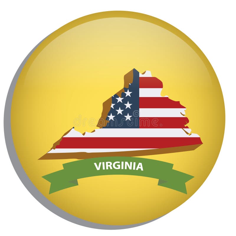 Map of Virginia State. Vector Illustration Decorative Design Stock ...