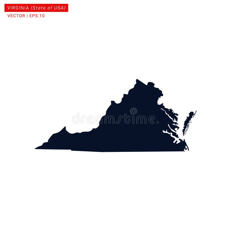 Map of Virginia Vector Design Template Stock Vector - Illustration of ...