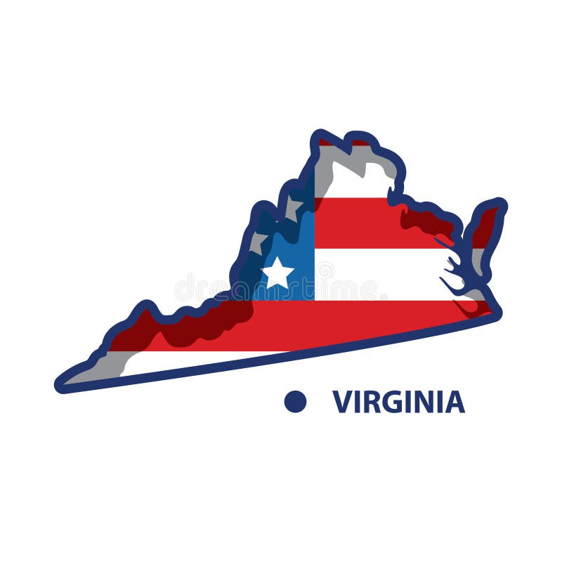 Map of Virginia. Vector Illustration Decorative Design Stock Vector ...