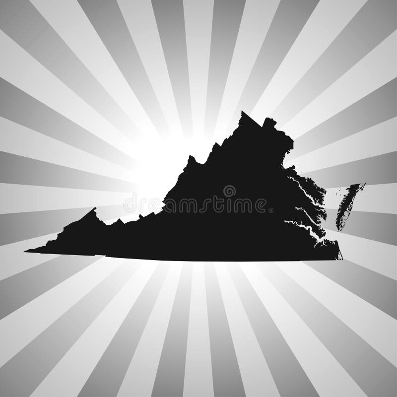Map of the Virginia stock vector. Illustration of abstract - 206443845