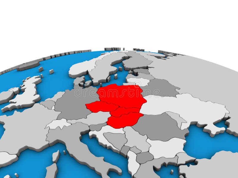 Political Map of Visegrad Group V4 Stock Vector - Illustration of ...