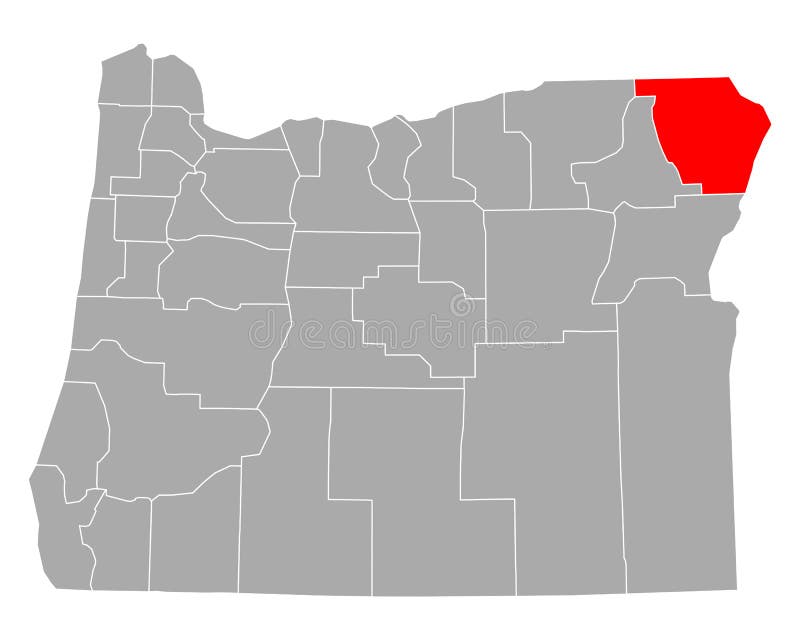 Wallowa County, Oregon Outline Map Set Stock Vector - Illustration of territory, background ...