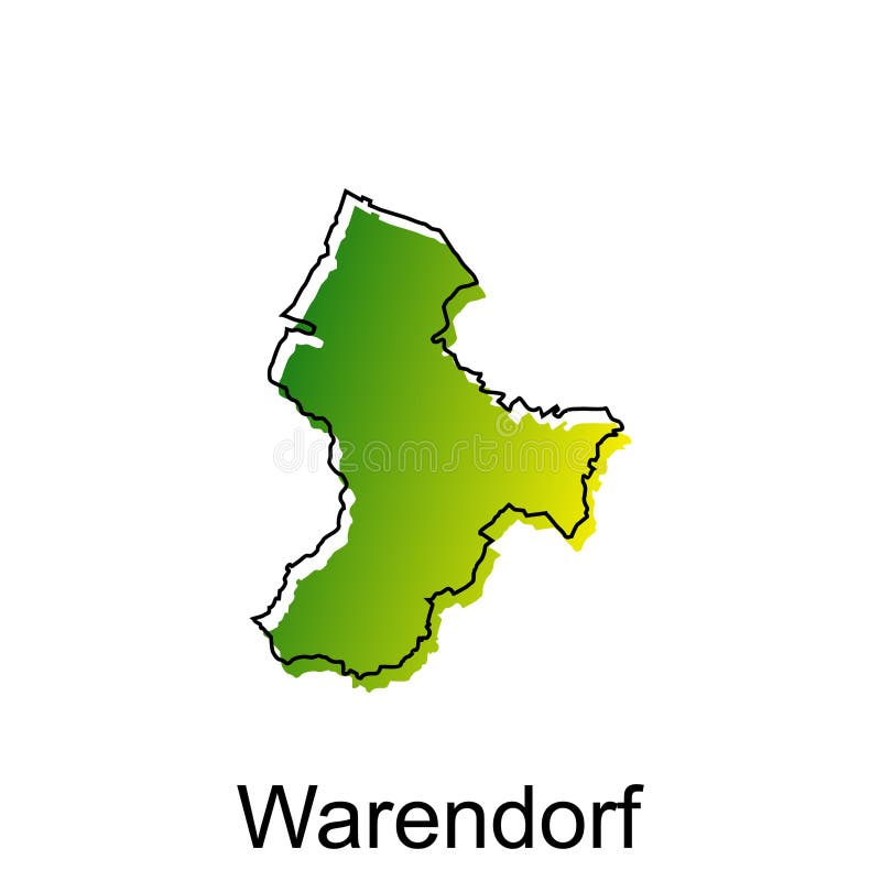Map of Warendorf Illustration Design. German Country World Map ...