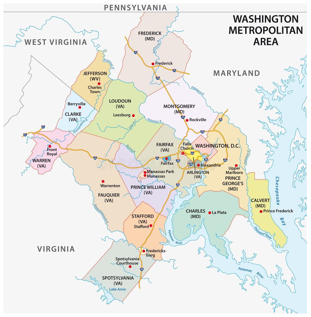 Washington Dc Map Outline Stock Illustrations – 144 Washington Dc Map ...