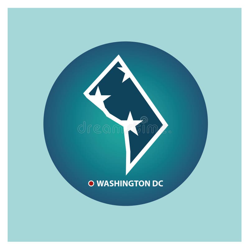 Map of Washington Dc State. Vector Illustration Decorative Design Stock ...