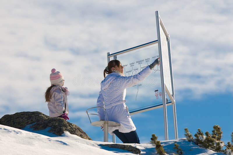 Map watching the hilltop stock image. Image of cloud - 27182367