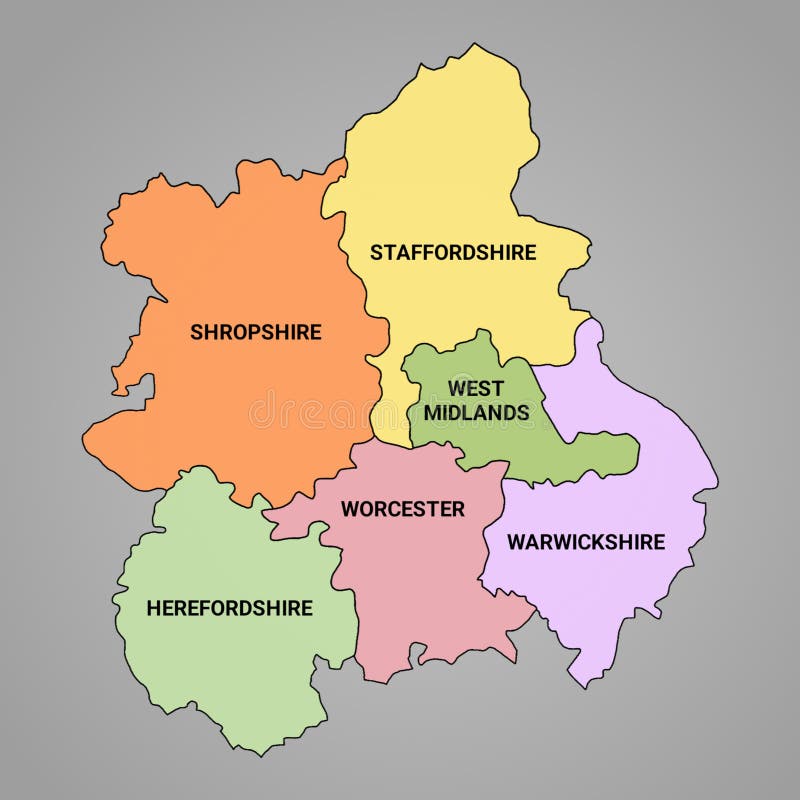 England Counties Map Stock Photos - Free & Royalty-Free Stock Photos ...