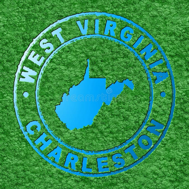 Map of West Virginia, Forest with Water Map Stock Photo - Image of ...