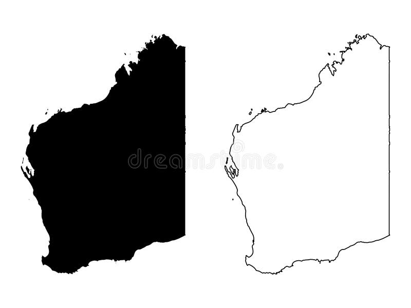 Australia Map. Black Silhouette Country Map Isolated on White ...