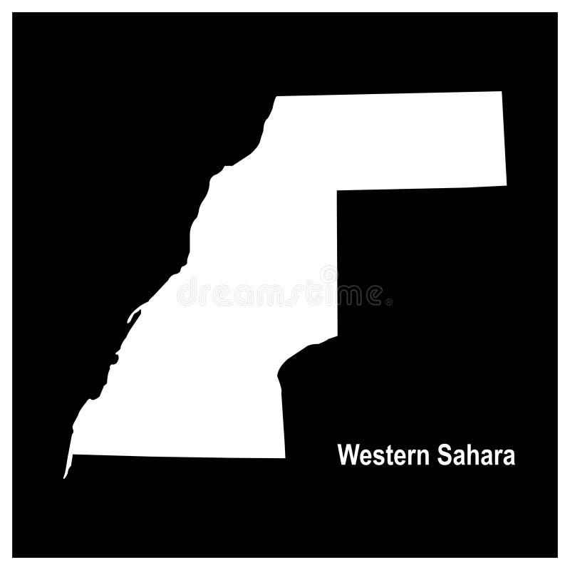 Map of western Sahara stock vector. Illustration of unit - 338071613