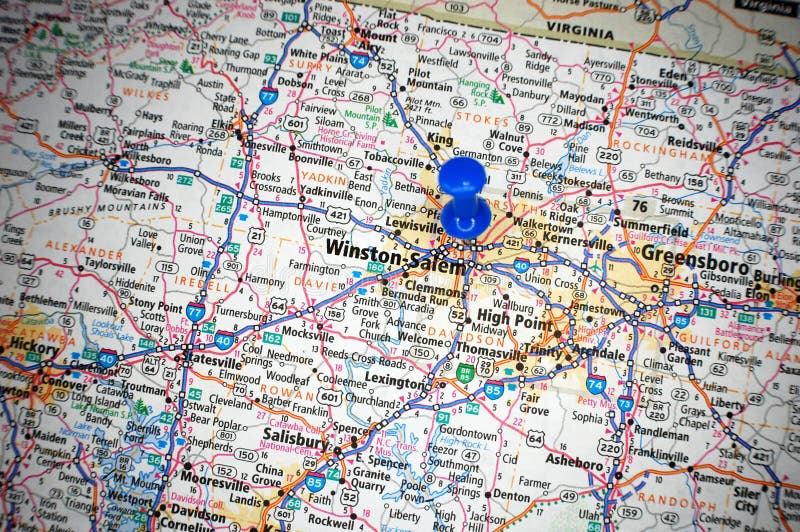 Winston Salem Map Stock Photos - Free & Royalty-Free Stock Photos from ...