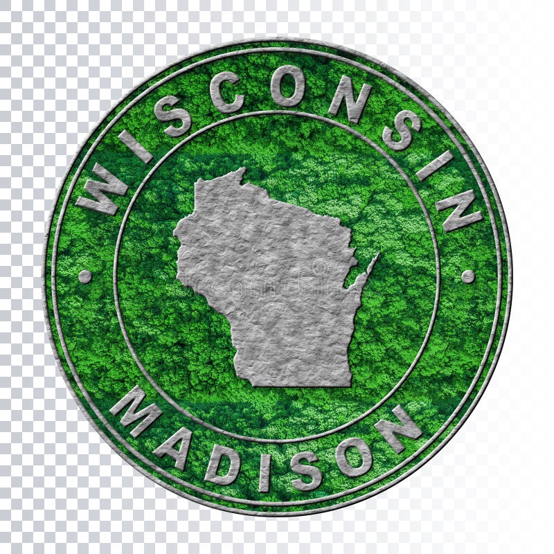 Map of Wisconsin, Environment Concept, Co2 Emission Concept Stock ...