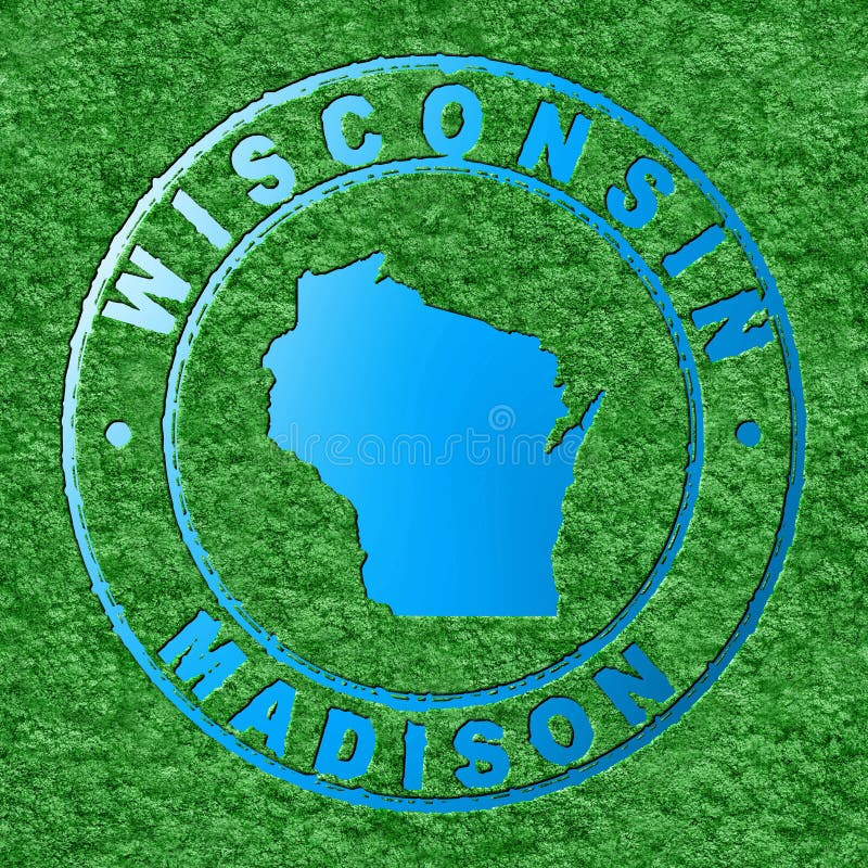 Map of Wisconsin, Forest with Water Map Stock Photo - Image of united ...