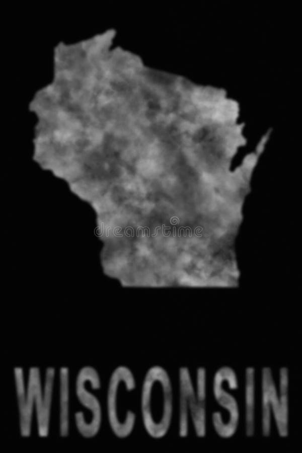 Map of Wisconsin Made of Smoke, Air Pollution Stock Photo - Image of ...