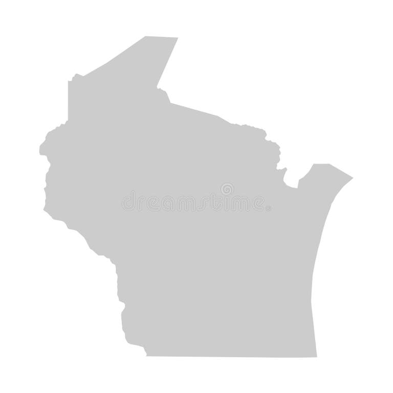 Map of Wisconsin, WI stock vector. Illustration of state - 377055795