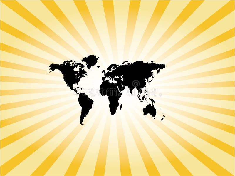 Sunset World Map stock illustration. Illustration of sunset - 4062469