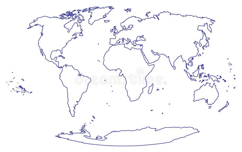 World map outline stock illustration. Illustration of clear - 10694466