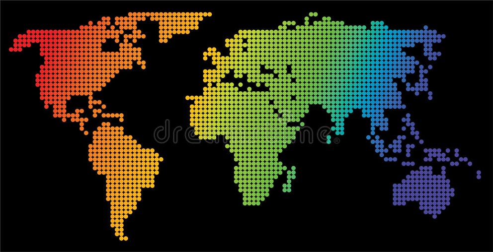 Rainbow Colored World Map Stock Illustrations – 449 Rainbow Colored ...