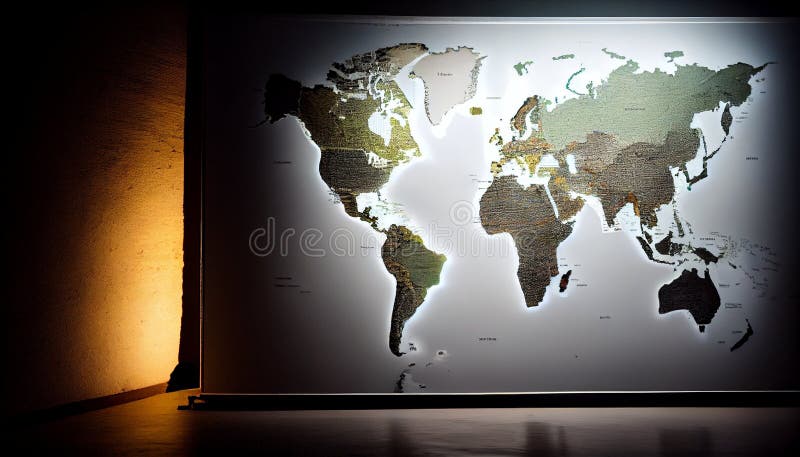 Map of world ai generated stock illustration. Illustration of world ...