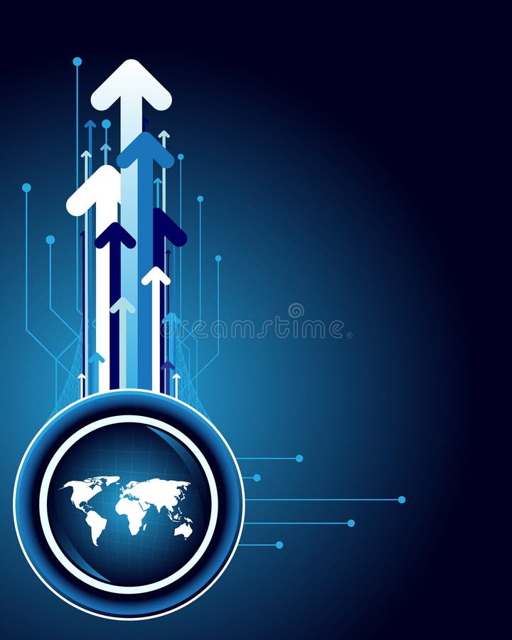 World map and arrows stock vector. Illustration of blue - 11195600