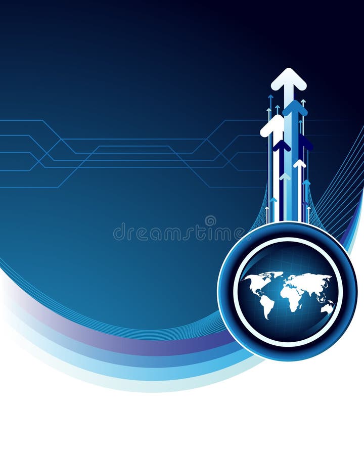 Map of the World and Arrows Stock Vector - Illustration of template ...