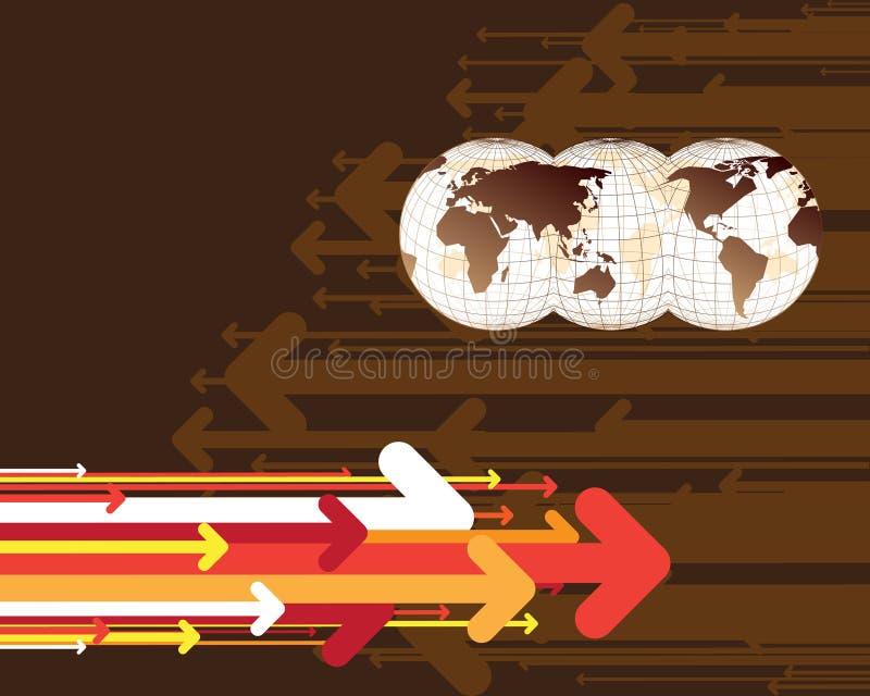 World map and arrows stock vector. Illustration of blue - 11195600