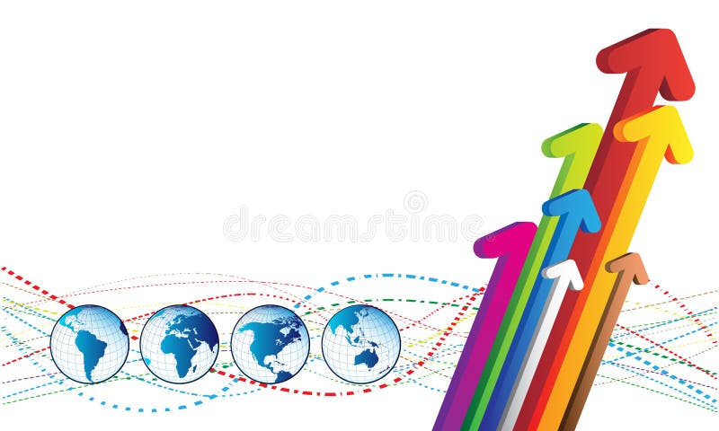 World map and arrows stock vector. Illustration of blue - 11195600