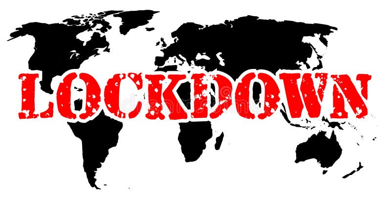 World in Lockdown stock vector. Illustration of covid - 180625252