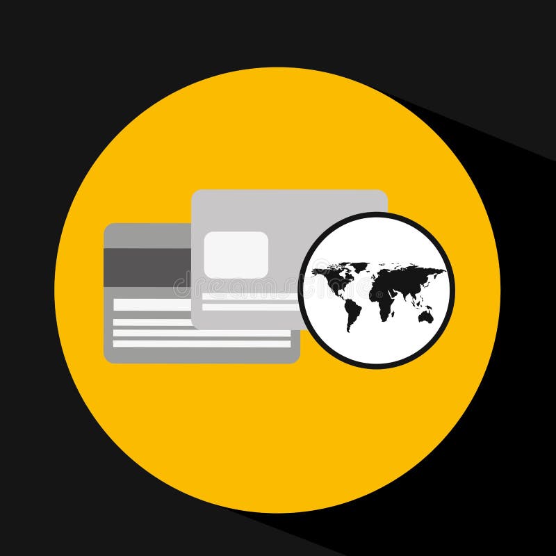 Map World Business Credit Card Design Stock Vector - Illustration of ...