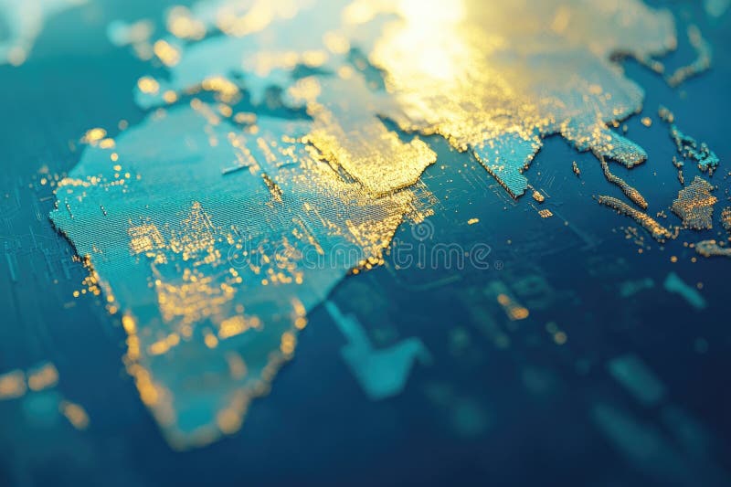 Map of World Close Up stock illustration. Illustration of teacher ...