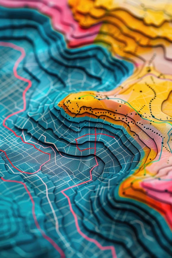 Map of World Close-up stock image. Image of exploration - 375086383