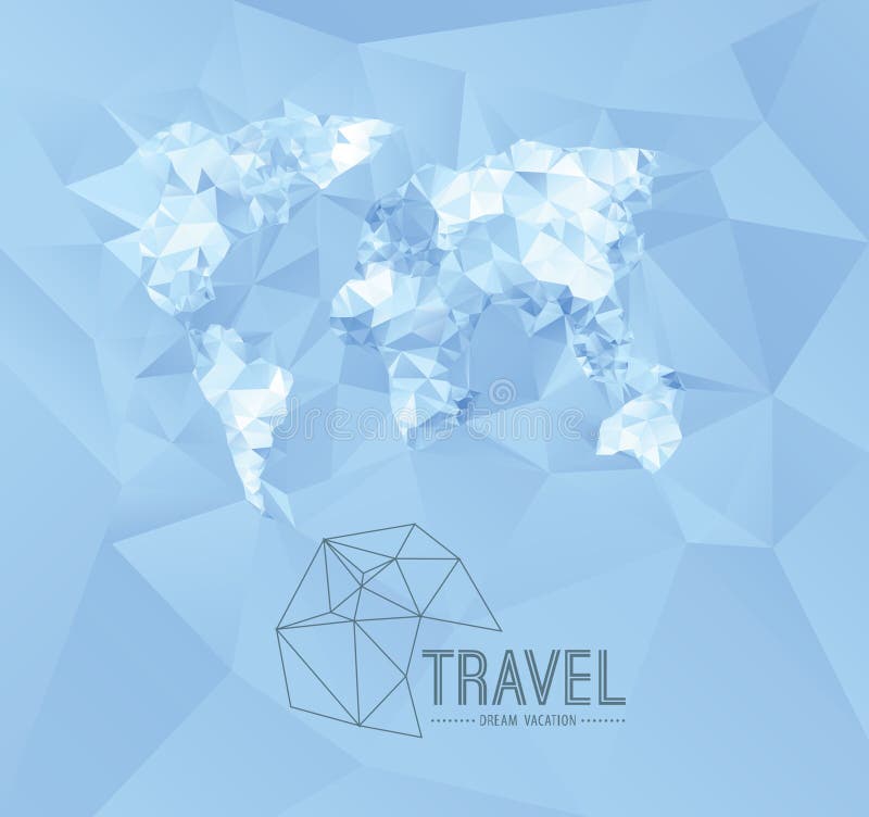 Map of the World Consisting of Geometric Shape Polygon. Stock Vector ...