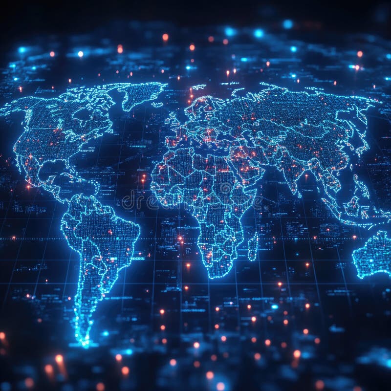 Map World Dark Background Subtle Highlights Stock Photos - Free ...