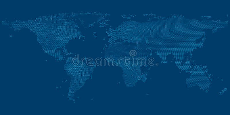 Map of the World on Dark Blue Background Vector Stock Vector ...
