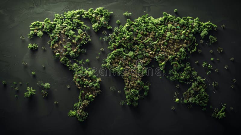 A Map of the World Depicted through the Arrangement of Trees ...