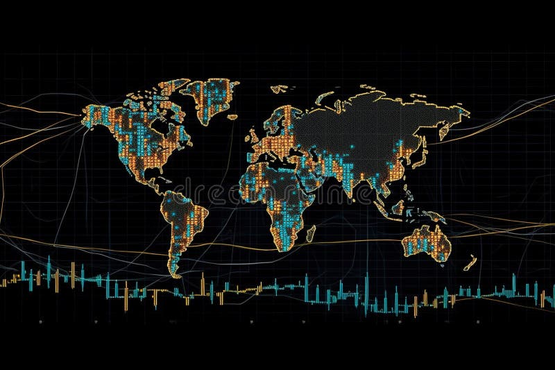 Background of Stock and Trading Diagrams Stock Illustration ...