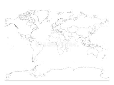 World Map Outline Simple Stock Illustrations – 38,284 World Map Outline ...